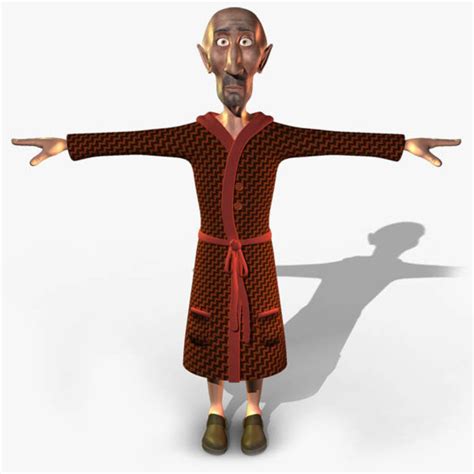 Old Uncle 3d Model 99 3ds Fbx Obj Max Ma Free3d