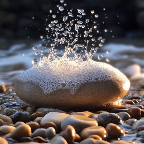 Free Splashing Pebble Beach Photo Water Splash Pebble Download At