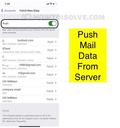 Fix Fetch New Data In Mail App Using Push Or Fetch On IPhone IPad