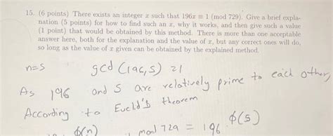 Solved 15 6 Points There Exists An Integer X Such That