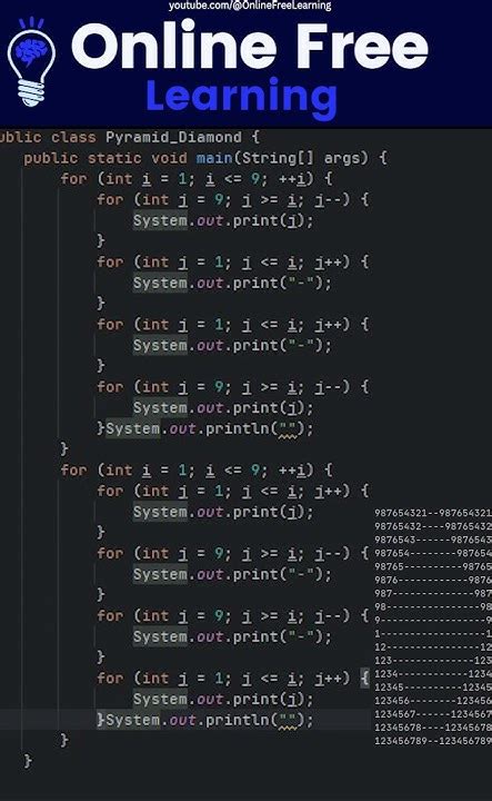 Java Program To Print Diamond Shape Star Pattern Java Youtube