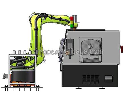 Axis Robot Lathe CNC Load Unload Processing Parts Collaboration Robot Unload Injection