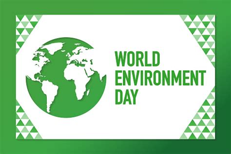 세계 환경의 날 개념입니다 3d 종이 절단 친환경 디자인 생태 지구를 구하십시오 환경 창조적 인 아이디어의 보존 벡터 일러스트 레이 션 지구본에 대한 스톡 벡터 아트 및