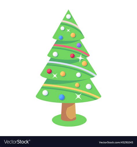 Tree Lights Royalty Free Vector Image Vectorstock