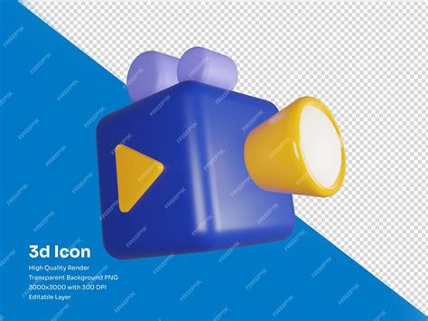 Premium Psd Video Recorder 3d Icon Render Illustration
