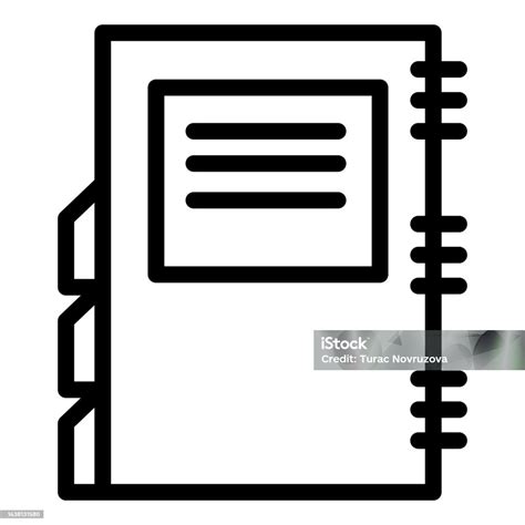 일일 플래너 라인 아이콘입니다 일기장 책갈피 스틱 기호가 있는 메모장 흰색 배경에 윤곽선 스타일 픽토그램 모바일 웹 디자인을