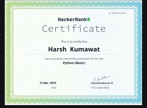 Harsh Kumawat On Linkedin Hi All I Have Successfully Completed The