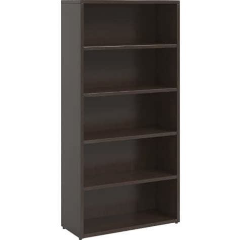 Lorell Bookcase 5 Shelf Prominence 34 Wx12 Dx69 H Espresso Pbk3469es 1