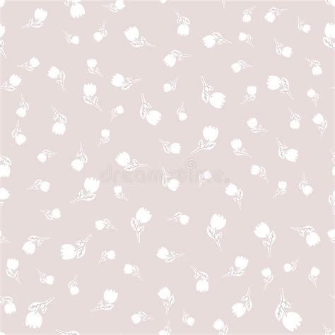 Vector Monochrome Seamless Pattern Abstract Geometric Floral Ornament