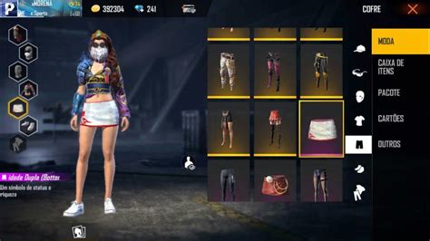 Princesa E Saia Branca Combinação De Skin Free Fire Roupas Ff