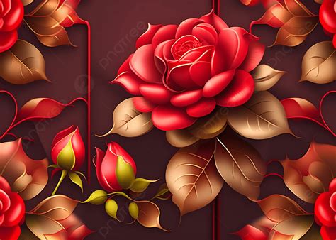 아름다운 빨간 장미 꽃 패턴 배경 인공 지능 삽화 빨간 장미 꽃 패턴 꽃 패턴 인공 지능 예술 꽃무늬 배경 일러스트 및 사진 무료 다운로드 Pngtree