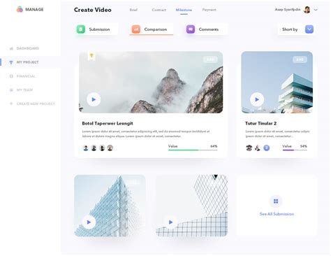 Dashboard To Accept Bids On Behance