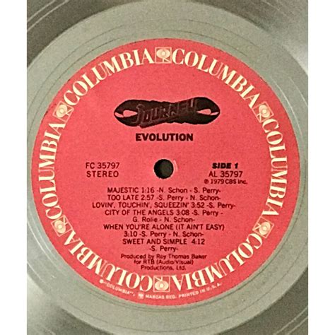 Journey Evolution Riaa Platinum Album Award