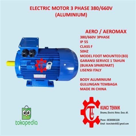 Jual Hp Kw Phase Pole Elektro Motor Dinamo Motor Induksi B Kota Tangerang Kunci