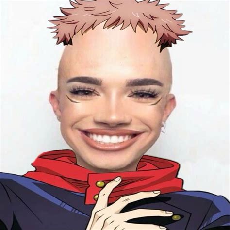 Yuji Itadori Low Taper Fade Meme Jjk Bald Gojo Itadori Goofy