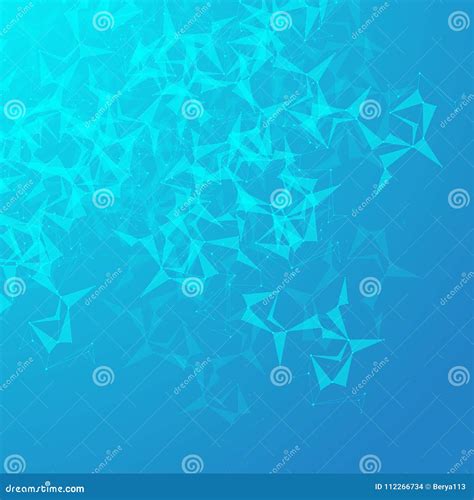 Molecule Dna And Communication Background Connected Lines With Dots Geometric Abstract