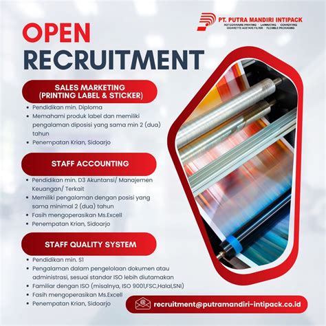 pt putra mandiri intipack on linkedin recruitment rekrutmen hire hiring