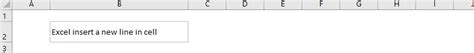 How To Insert Or Start New Line In Excel Cell