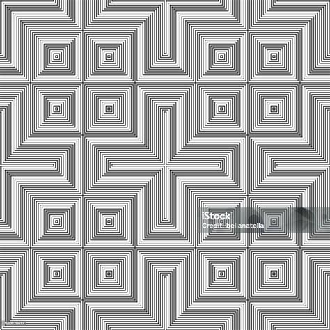 추상적인 벡터 원활한 입방 격자 라인 물결 무늬 패턴입니다 흑백 그래픽 흑백 장식입니다 건설 산업에 대한 스톡 벡터 아트 및 기타 이미지 건설 산업 곡선 구름 무늬