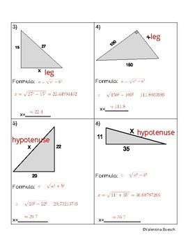 Pythagorean Theorem Worksheet By Valentina Boesch TPT