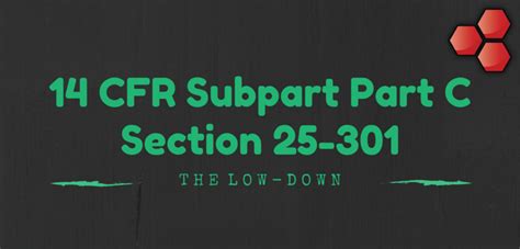 14 Cfr Subpart C Section 25 301 Stress Ebook Llc