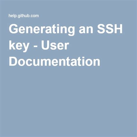 Connecting To Github With Ssh Github Docs Github Generation Web