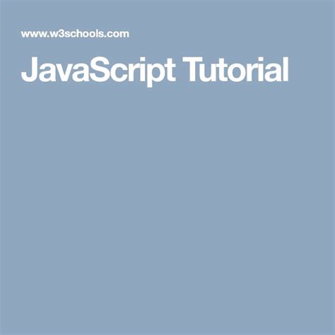 Javascript Tutorial Javascript Reference Learn Javascript Javascript Examples