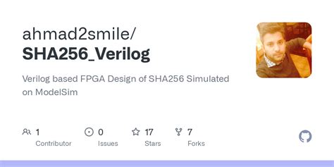 GitHub Ahmad Smile SHA Verilog Verilog Based FPGA Design Of SHA Simulated On ModelSim