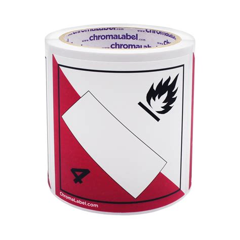 4 X 4 Permanent Durable Square Dot Hazard Labels Hazard Class 4