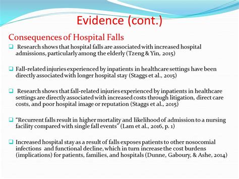 Evidence Based Hospital Fall Prevention