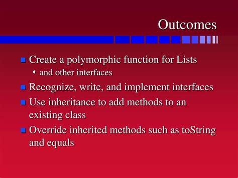 Ppt Interfaces Polymorphism And Inheritance Powerpoint Presentation