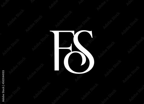 Fs Logo Design Vector Sign Stock Vector Adobe Stock