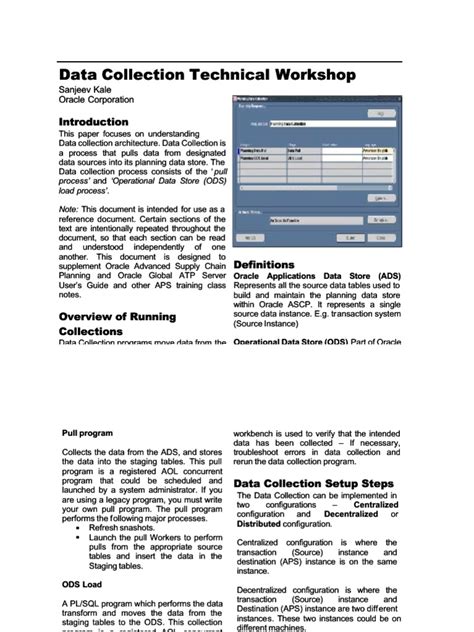 ascp data collection technical workshop good oracle database pdf