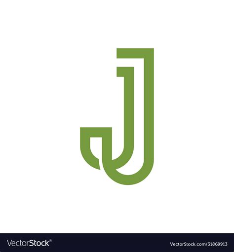 Initial Letter Jj Or J Logo Design Template Vector Image