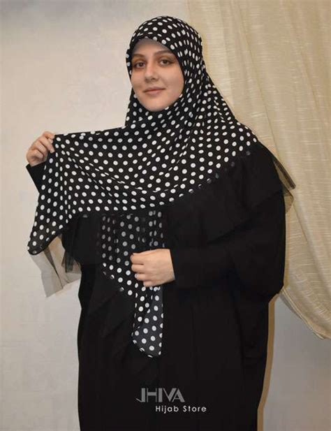 روسری خال خالی حاشیه تور