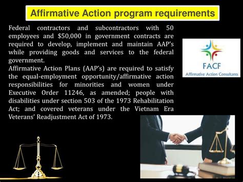 Ppt Affirmative Action Program Requirements Powerpoint Presentation Free Download Id 11657527