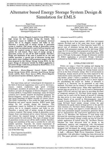 4 final alternator based energy storage system design amp simulation for emls pdf electric