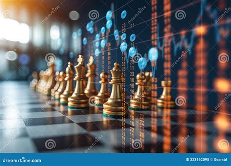 Chess Pieces With Digital Graph Overlay Stock Image Image Of Networking Glow 323162095