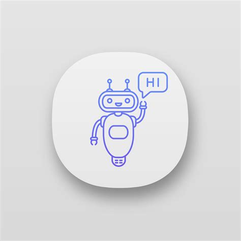 Chatbot Dizendo Oi ícone Do App Interface De Usuário Ui Ux Usuário De