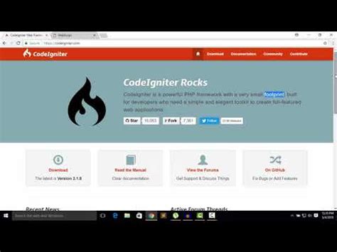 Introduction To CodeIgniter 3 X YouTube