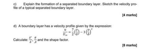 solved c explain the formation of a separated boundary