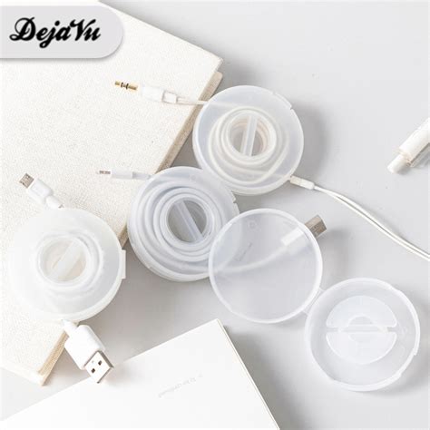 Jual Dejavu Kotak Kabel Bulat Rotating Cord Storage Case Earphone Pocket Cable Organizer Putar