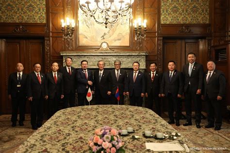 Улсын Их Хурлын дарга Г Занданшатар Япон Улсын Парламентын Төлөөлөгчдийн танхимын дарга Х Хосода