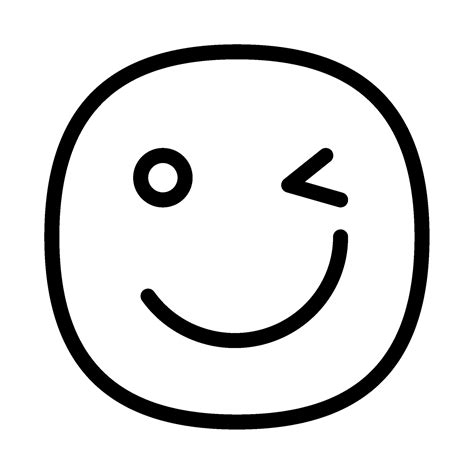 Wink Icon Outline Style 47806693 Vector Art At Vecteezy