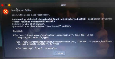 Boostpython Error In Job Bootloader Unsupported Hardware Dual Boot Garuda Linux Forum