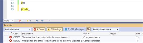 Razor Push Diagnostics Squiggles Sometimes Unavailable · Issue 4517 · Dotnetrazor · Github