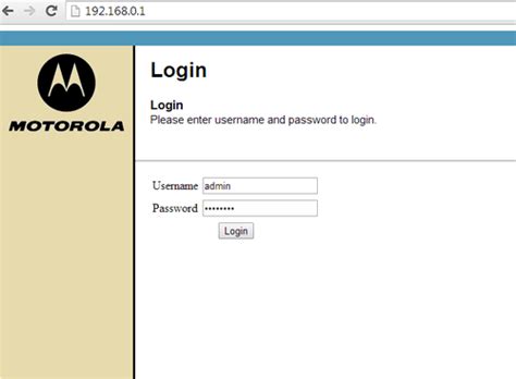 Whats The Motorola Router Username And Password • Thepicky