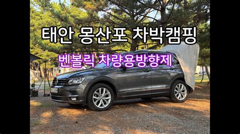 태안 몽산포 차박캠핑 ㅣ 벤볼릭 차량용방향제 11 50 활인 Youtube
