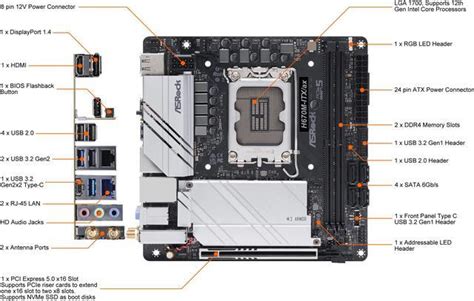 Open Box Asrock H670m Itx Ax Lga 1700 Intel H670 Sata 6gb S Ddr4 Mini Itx Motherboard