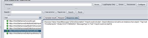 Issue Faced While Uploading File Using Jmeter Getting Error Import